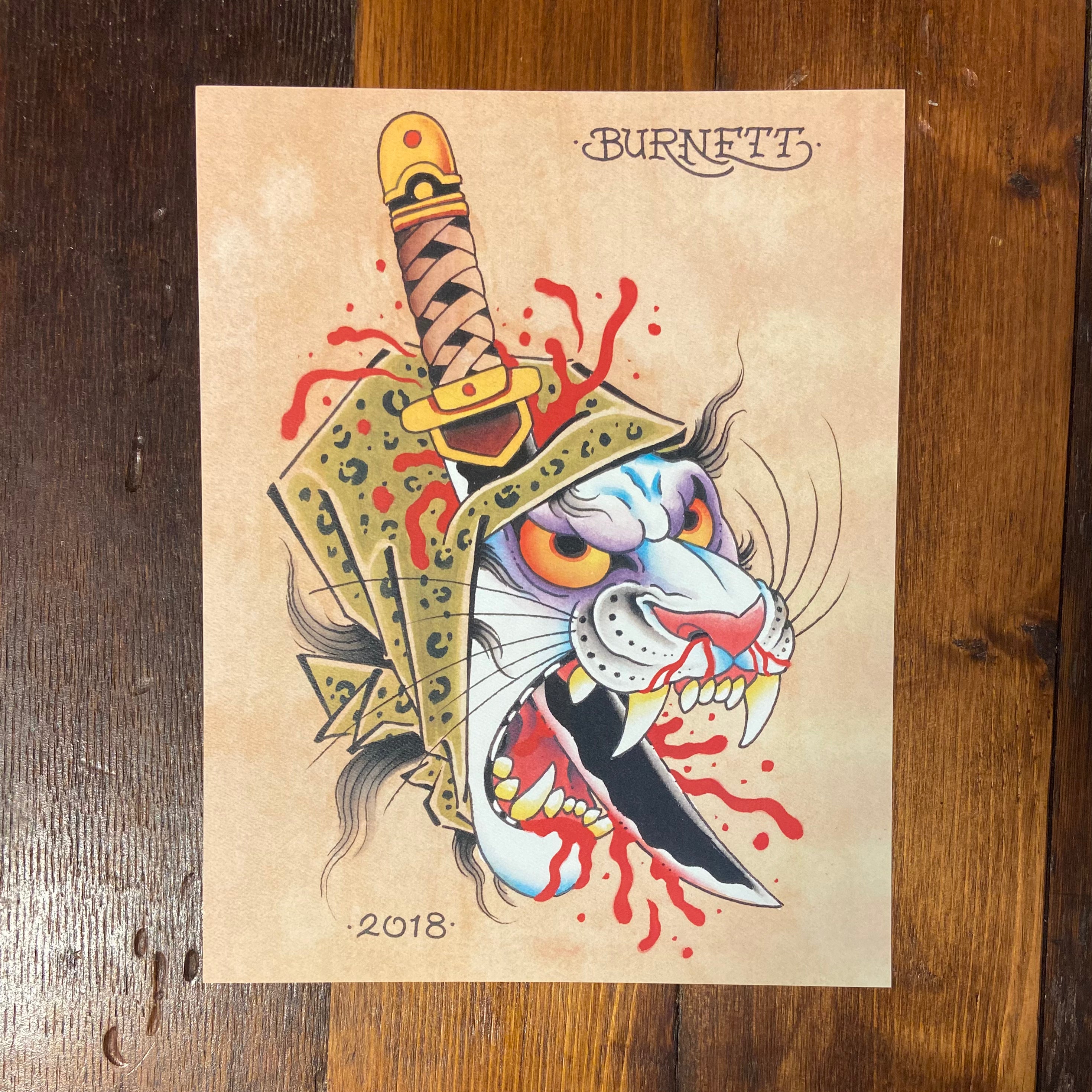 "Blood Cat" by Devin Burnett – Limited Edition Art – Mindzai Apparel