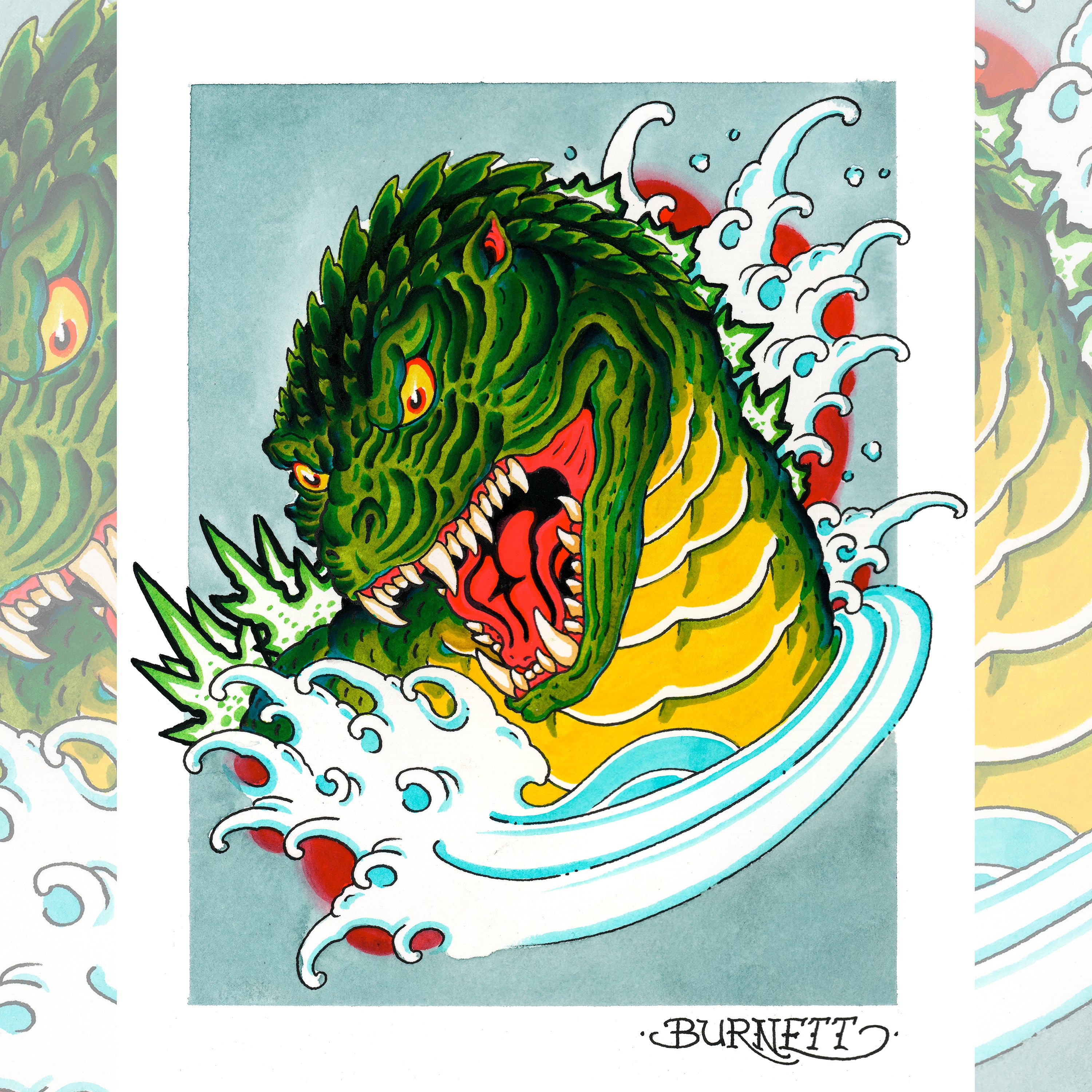 Devin Burnett - "Zilla" Print | Fierce and Futuristic Artwork – Mindzai Apparel