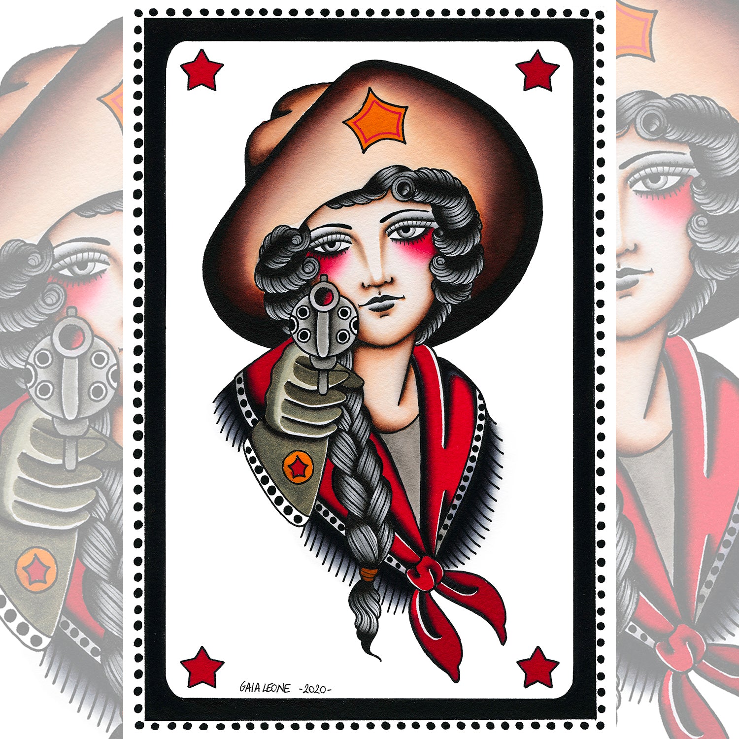 Gaia Leone - "Cowgirl" Print | Bold and Western-Inspired Artwork ...
