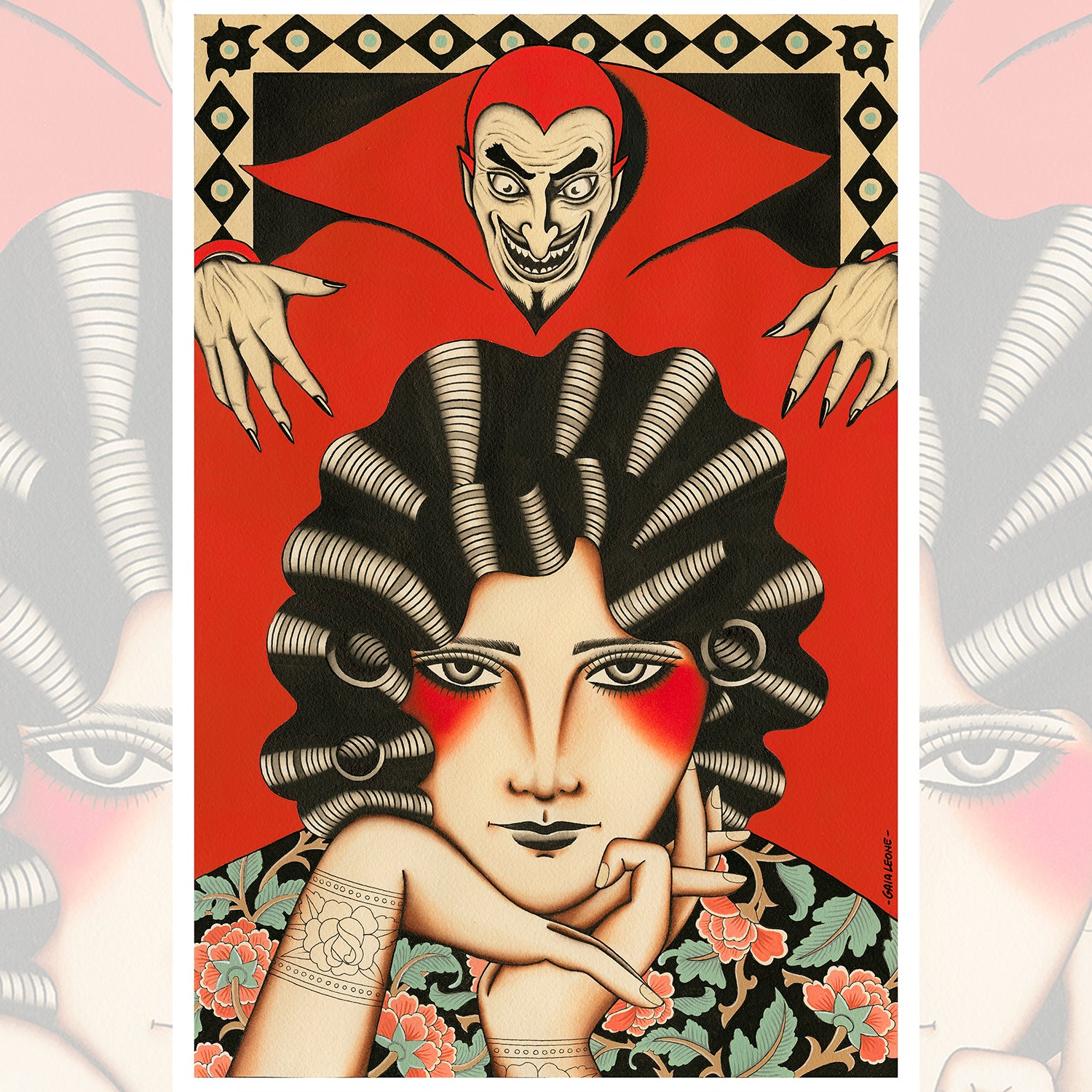 Gaia Leone – Diavolo 13×19" Giclée Print – Mindzai Apparel