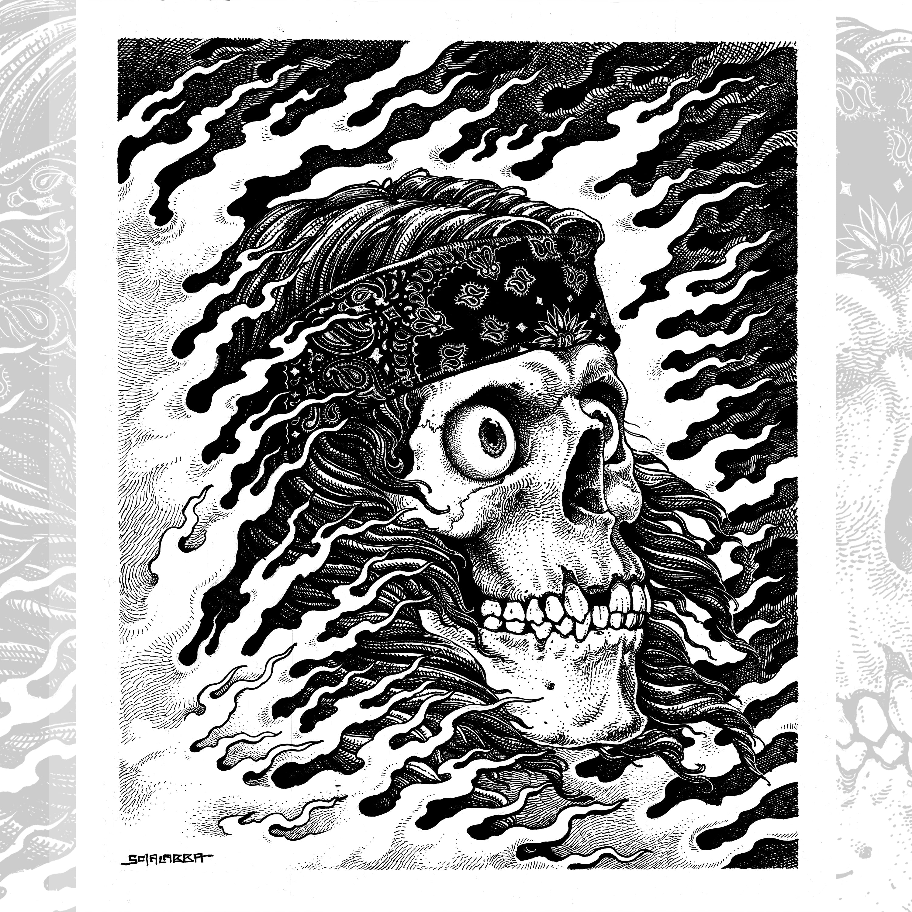 Claudio Scialabba – Teschio Flamme – Mindzai Apparel