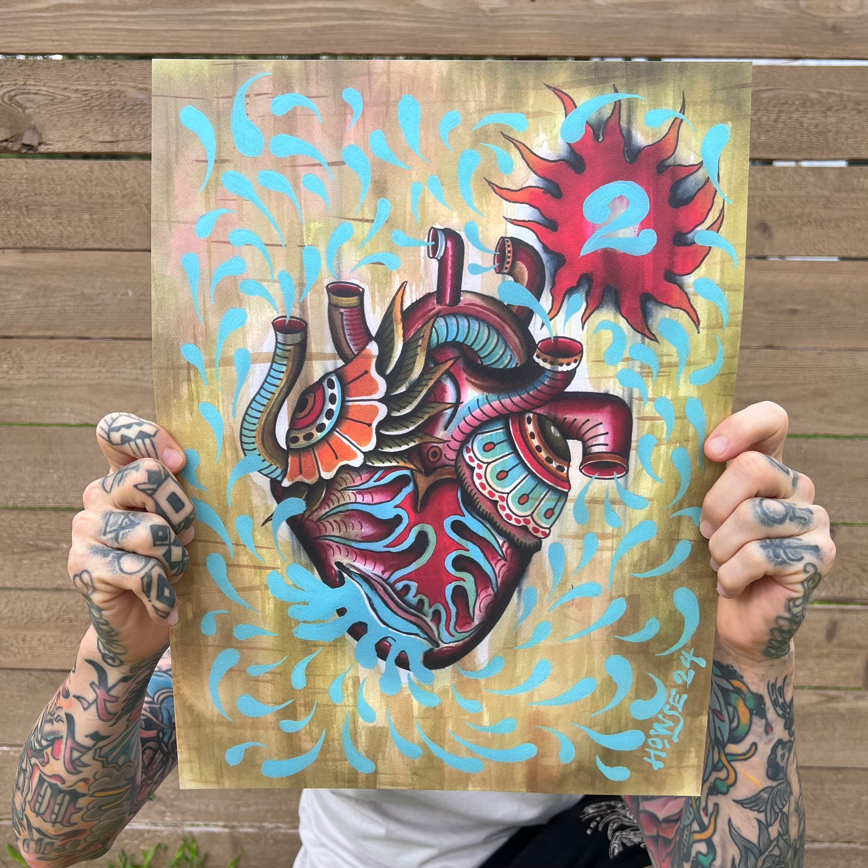 Second Heart – Limited Edition Tattoo-Inspired Artwork – Mindzai Apparel