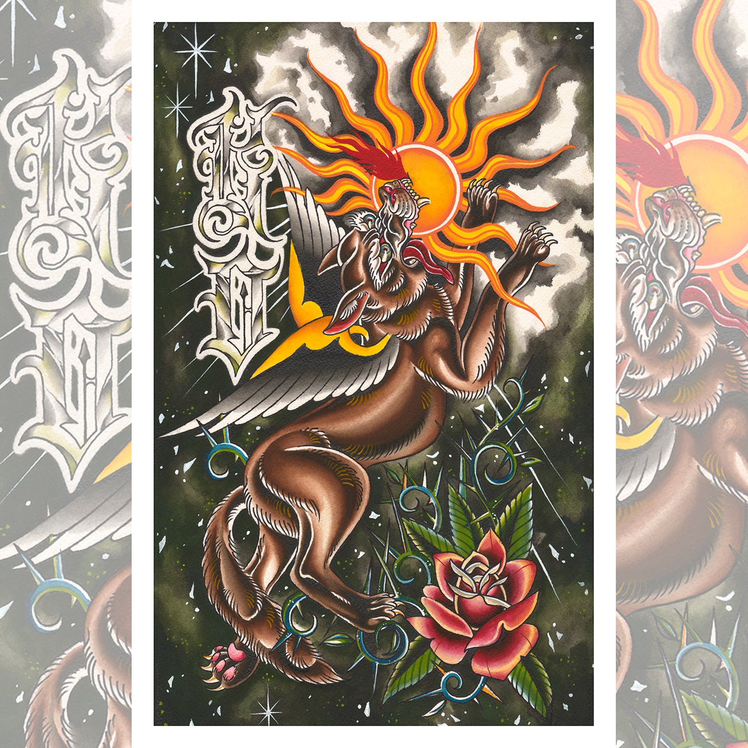 Kyley O'Rourke – Solar Wolf Print | Mindzai Apparel