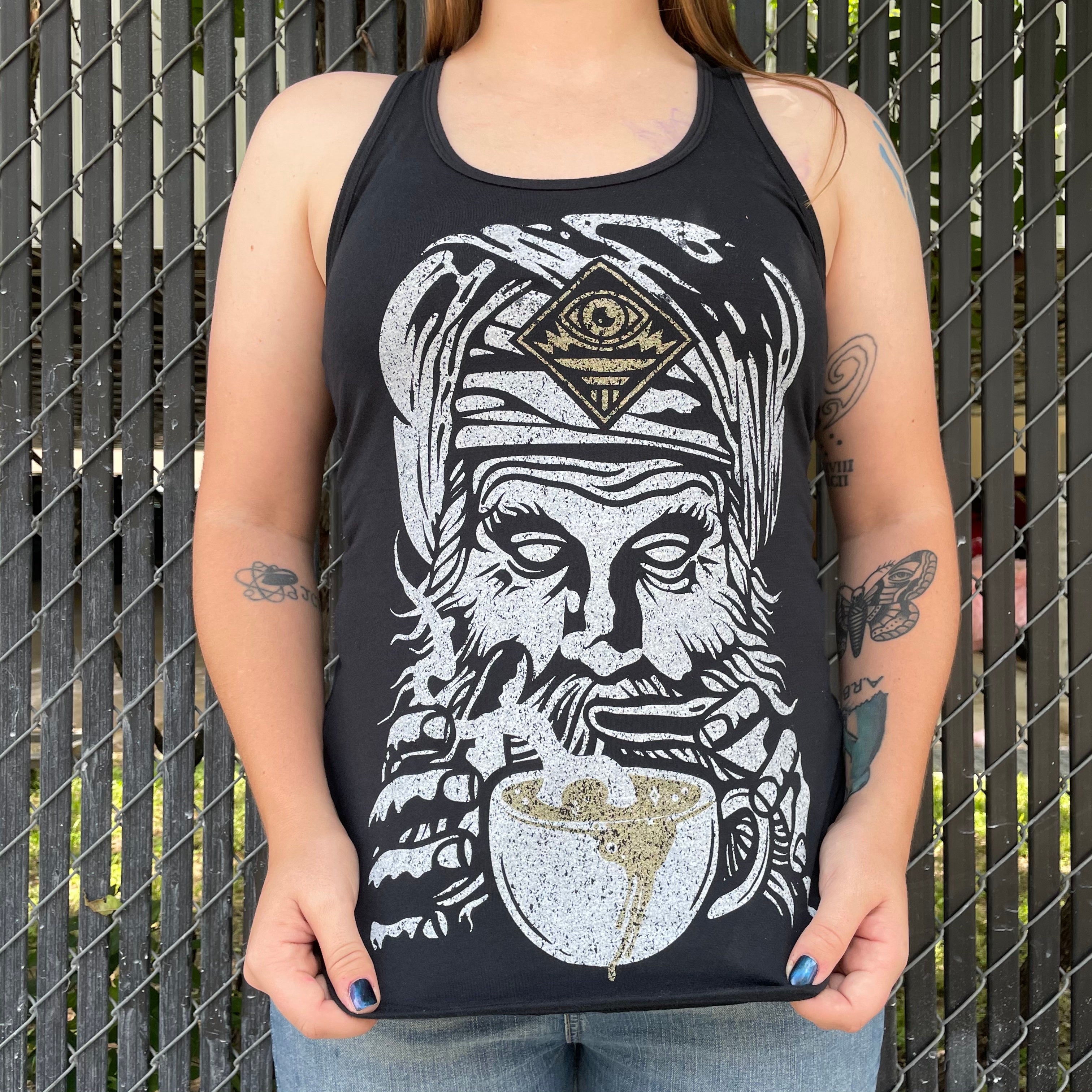 Coffee Wizard Tank | Fun and Magical Graphic Tank Top – Mindzai Apparel
