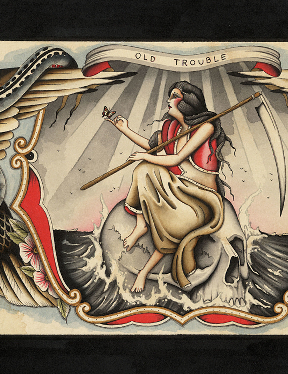 Jon Garber – Old Trouble – Limited Edition Cowboy Giclée – Mindzai Apparel